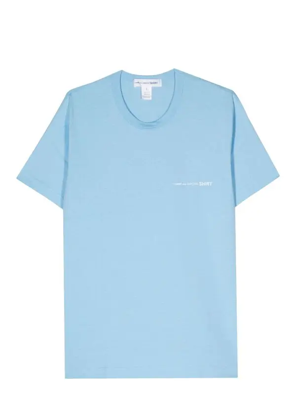 Comme Des Garçons Logo-print Cotton T-shirt - Blue