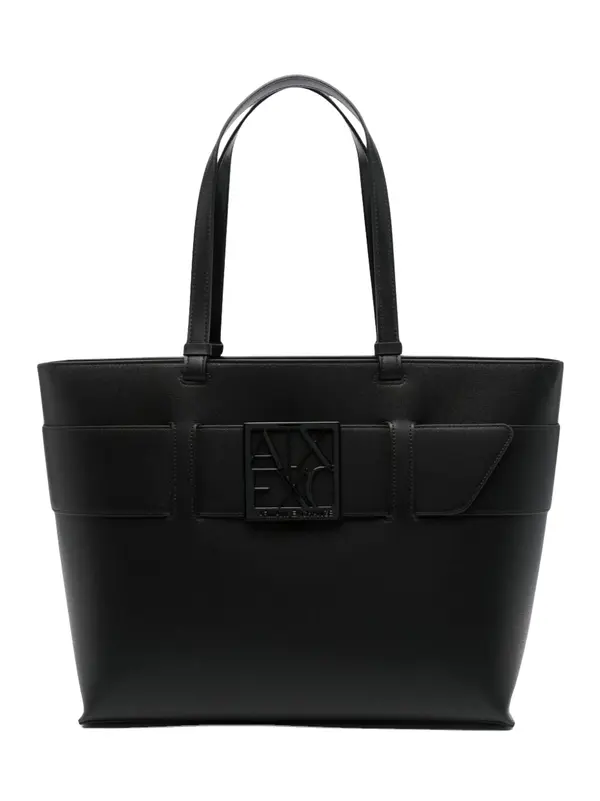 Armani Exchange Logo-plaque Tote Bag - Black