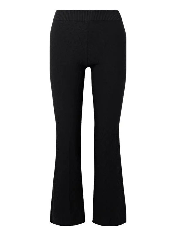 HIGH SPORT Kick It Cropped Flared Pants - Black