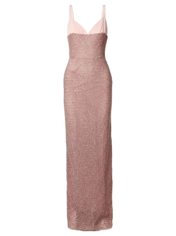 GEORGES HOBEIKA Crystal-embellished Tulle Gown - Pink