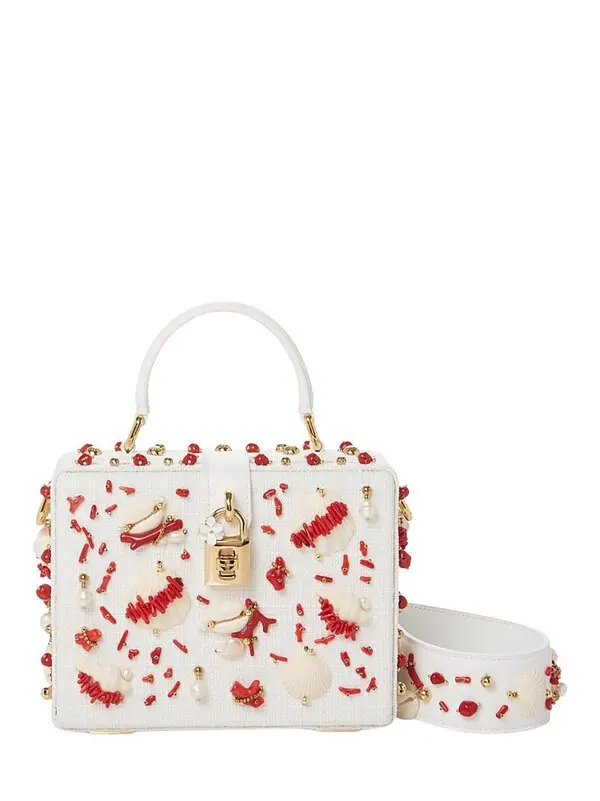 Dolce & Gabbana Shells Top Handle Bag - White Multi/gold