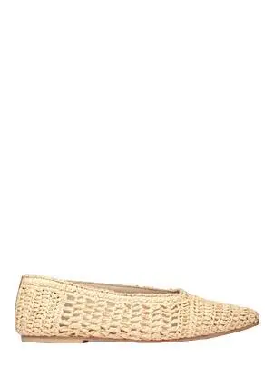 Freda Salvador Jessie Raffia Flats - Tan
