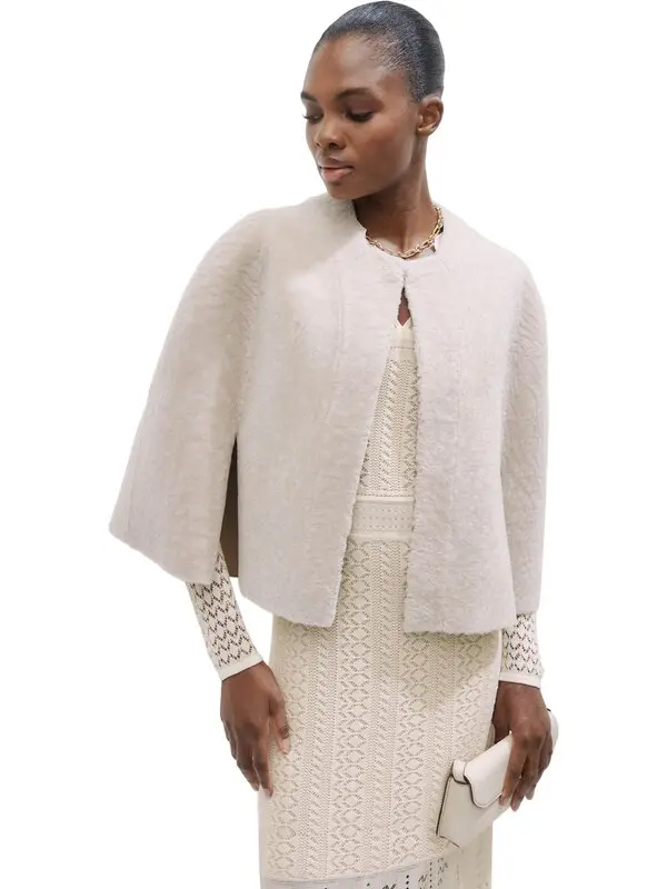 ME+EM Shearling Cape - Neutral