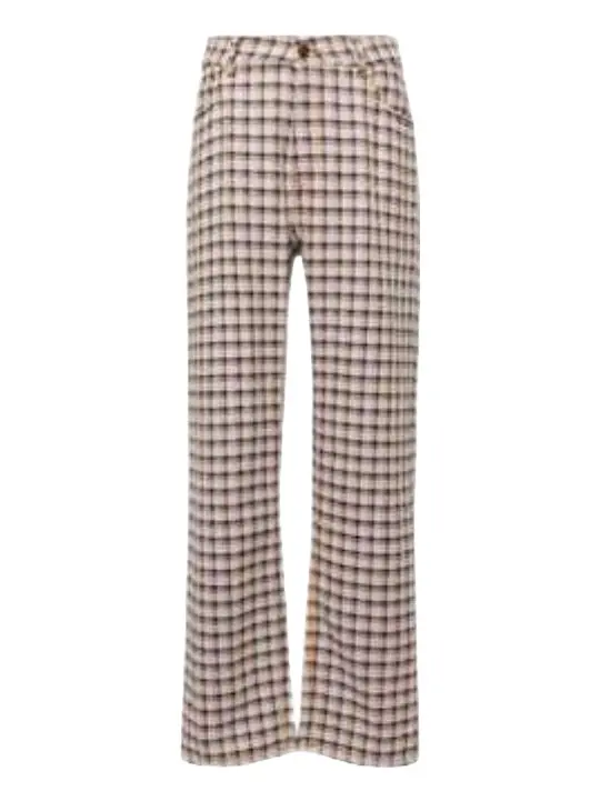 Etro Checked Cotton-blend Tweed Wide-leg Pants - Red