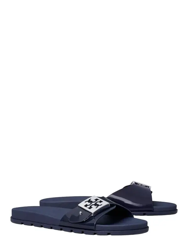 Tory Burch Buckle Slide Sandal - New Navy/silver