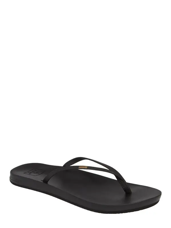 Reef Cushion Bounce Slim Flip Flop - Black