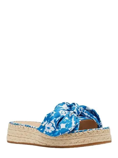 Kate Spade New York Lucie Espadrille Platform Slides - Riverside Blue