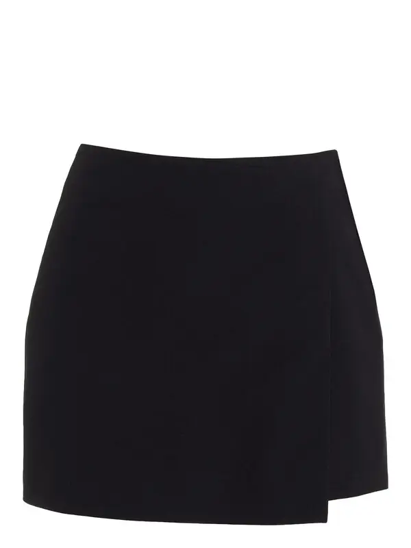 Moncler Wool-cashmere Mini Skort - Black