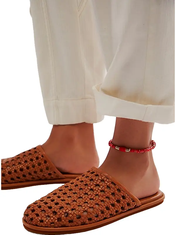 Free People Freya Flat Mules - Cinnamon Clay
