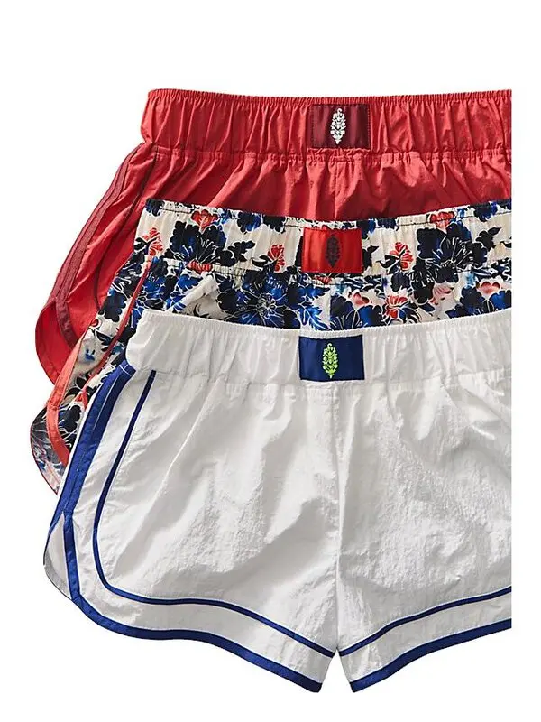 Free People Varsity Blues Shorts - White Combo