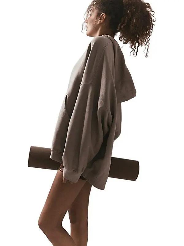 Free People Slouchy Hoodie - Cement