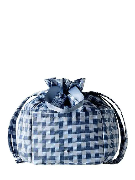 CALPAK Insulated Lunch Bag - French Blue Gingham
