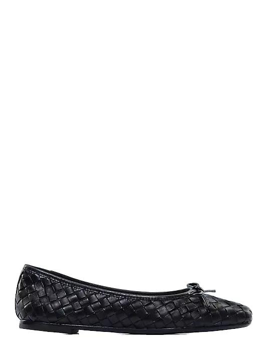 Bernardo Gwynn Woven Leather Flats - Black