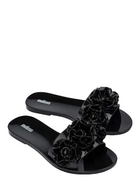 Melissa Babe Springtime Slide Sandal - Black