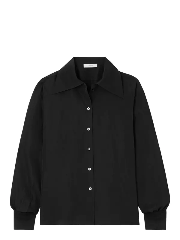 THE ROW Conan Silk Shirt - Black