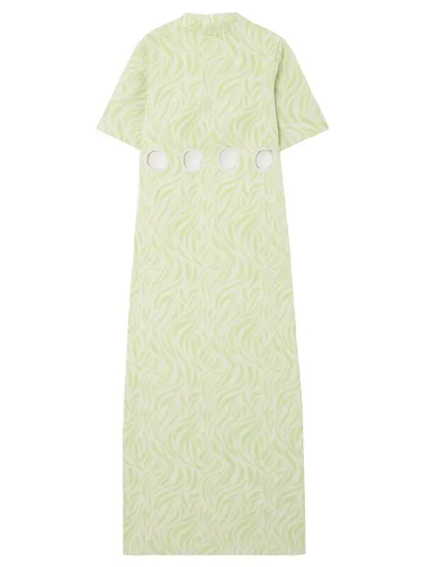 DESTREE Yayoi Appliquéd Maxi Dress - Green