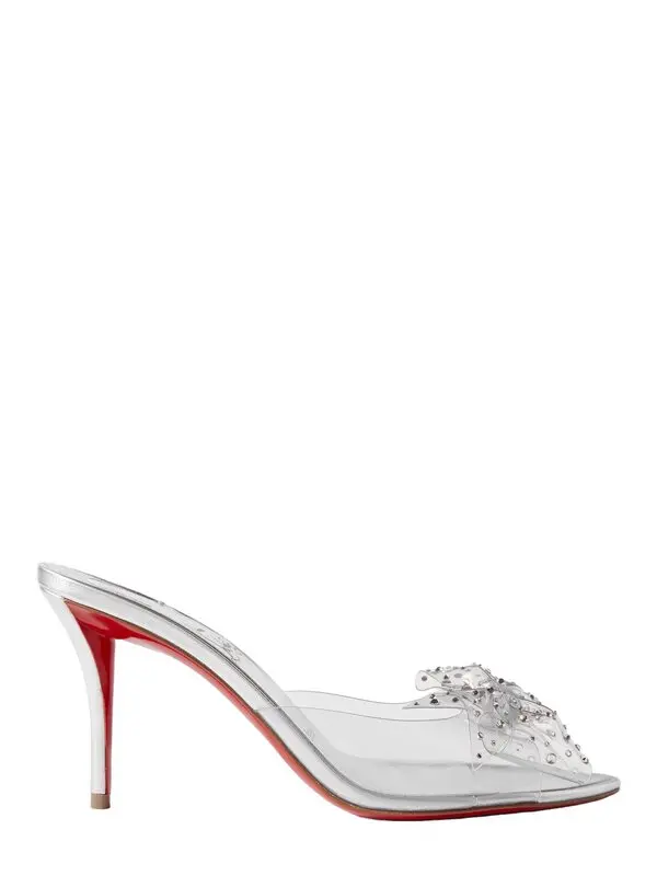 CHRISTIAN LOUBOUTIN Aqua Strass 80 Crystal-embellished Sandals - Silver