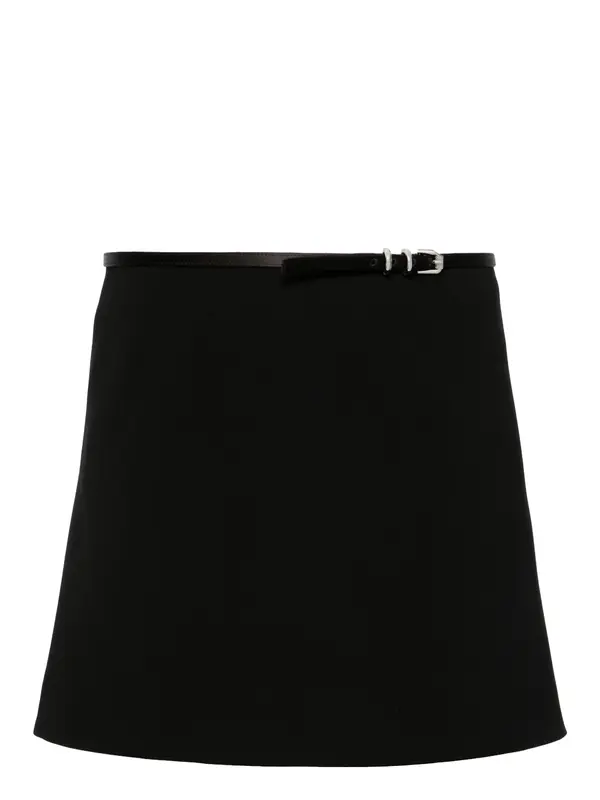Givenchy Belted Mini Wrap Skirt - Black