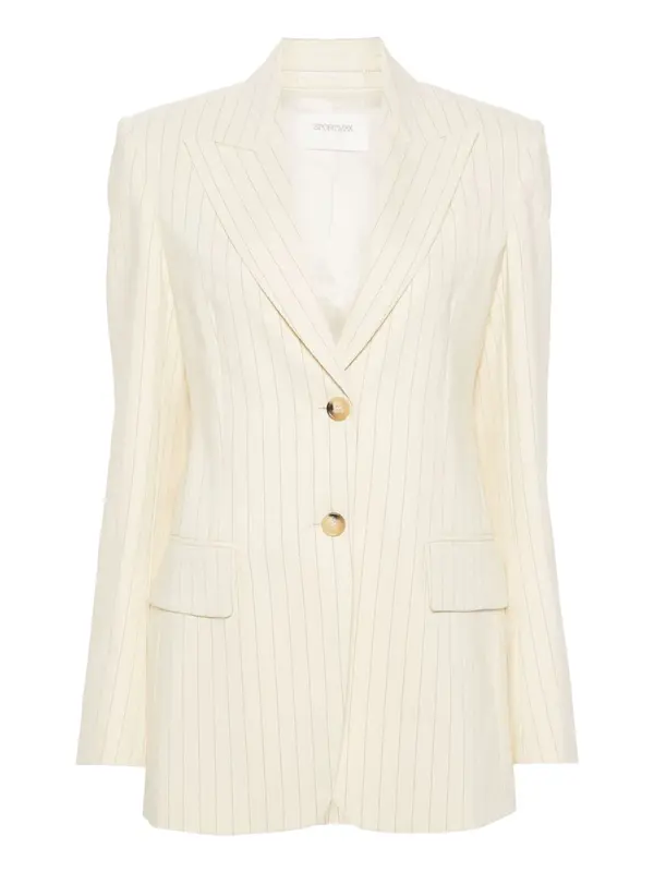 Sportmax Aversa Pinstriped Blazer - Neutrals
