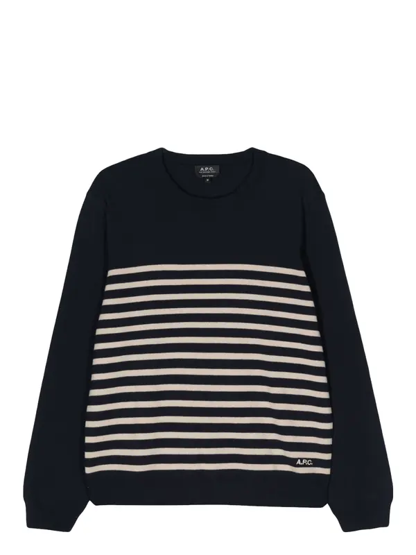 A.p.c. Matthew Striped Sweater - Blue