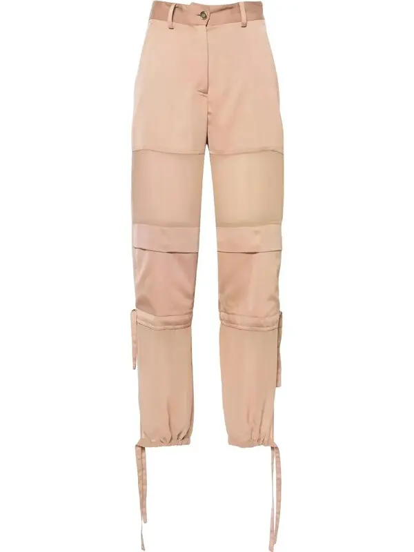 Pinko Wide-leg Cargo Trousers - Brown