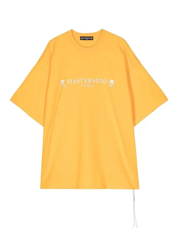 MASTERMIND WORLD Logo-print Cotton T-shirt - Yellow