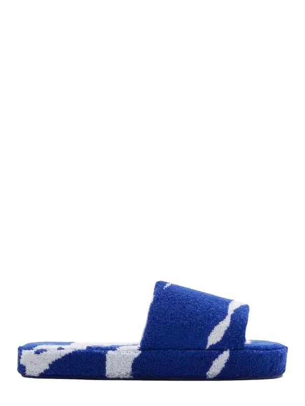 Burberry Cotton-towelling Slippers - Blue