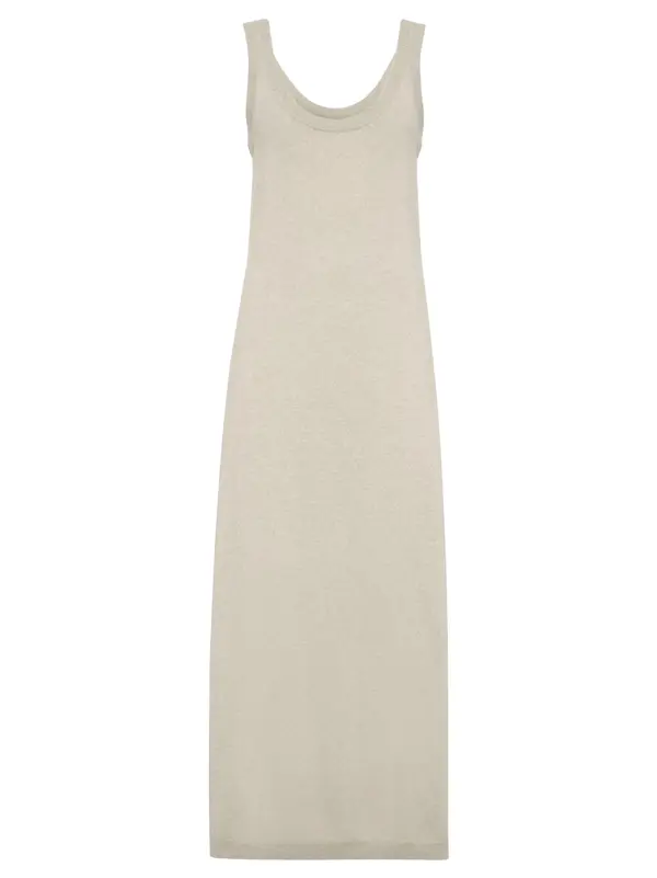 Brunello Cucinelli Long Cashmere Dress - Neutrals