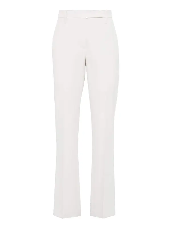 Brunello Cucinelli Monili-embellished Trousers - Neutrals