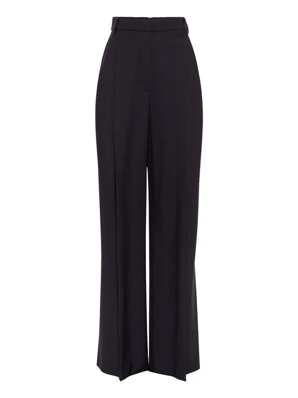 Brunello Cucinelli Pleated Wide-leg Trousers - Black