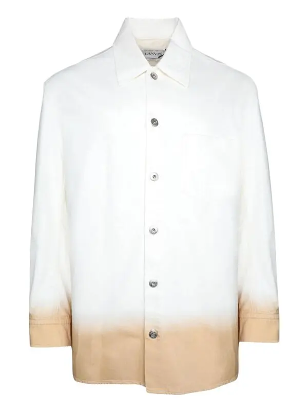 LANVIN Gradient-effect Drop-shoulder Shirt - White