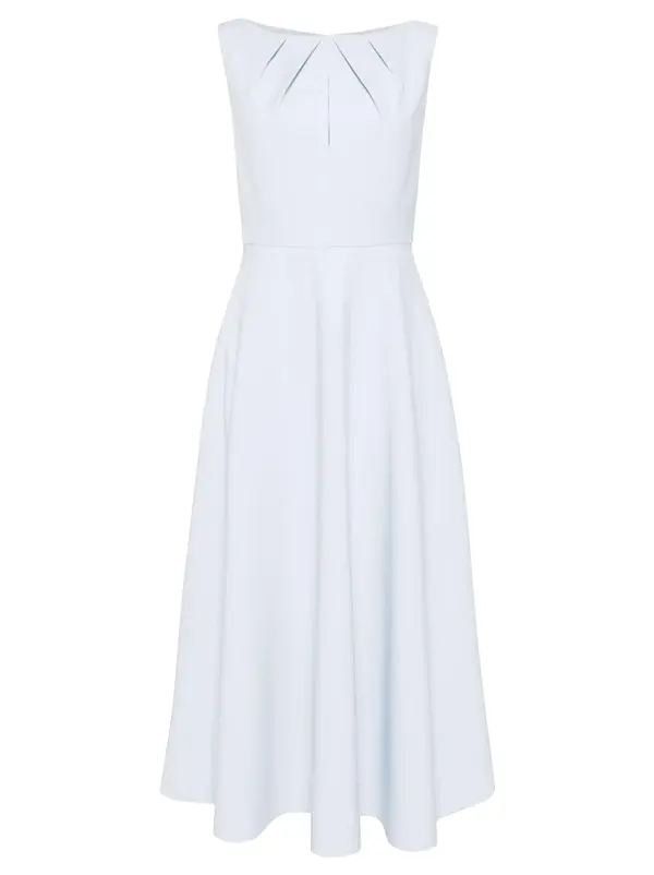 Roland Mouret Crepe Midi Dress - Blue