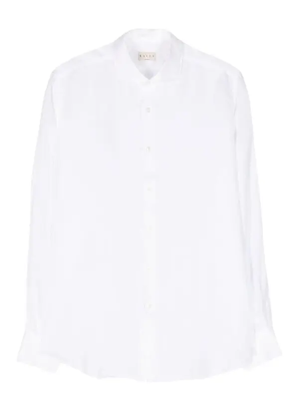 XACUS Spread-collar Linen Shirt - White