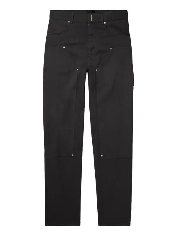 Givenchy Straight-leg Wool-blend Twill Trousers - Black
