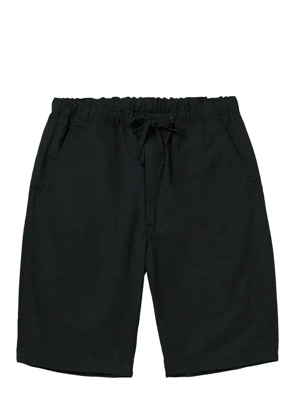 ORSLOW New Yorker Straight-leg Cotton-ripstop Drawstring Shorts - Black