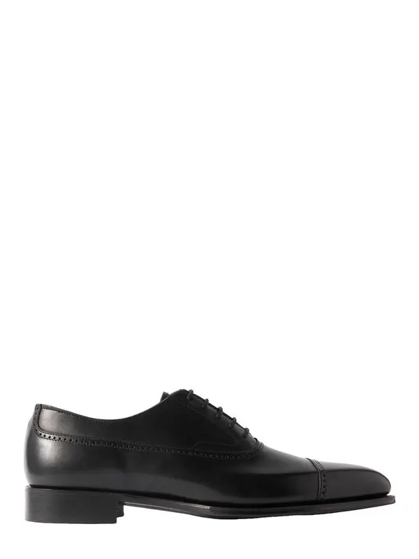 George Cleverley Charles Leather Oxford Shoes - Black
