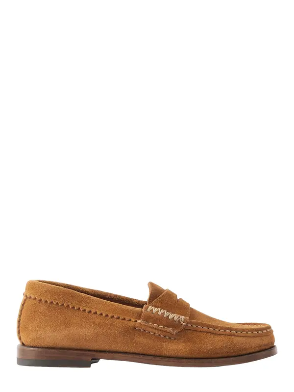 YUKETEN Rob's Tosca Leather Penny Loafers - Brown