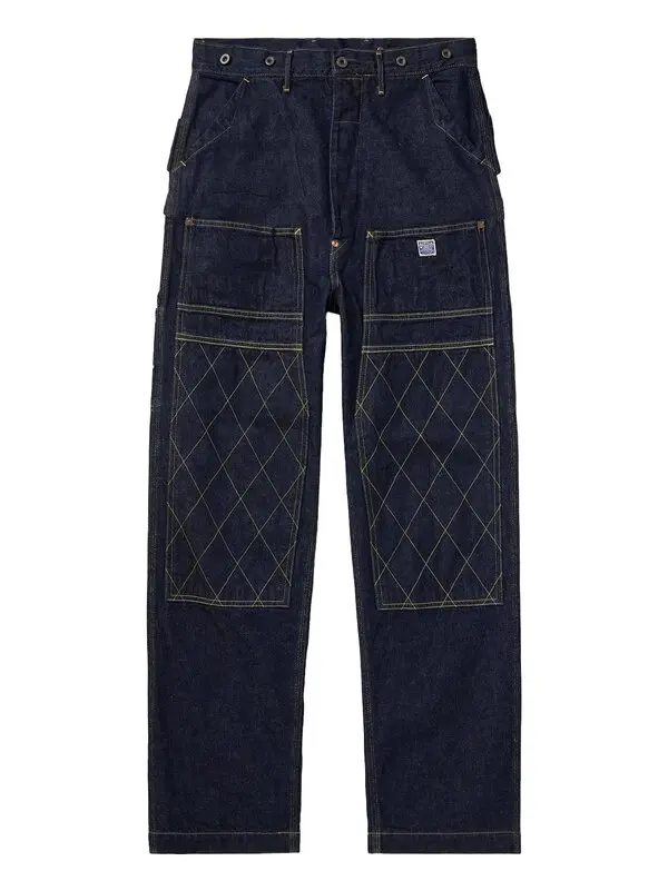 Kapital Lumber Straight-leg Paneled Jeans - Blue