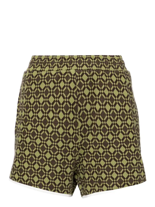 WALES BONNER Selassie Jacquard Shorts - Green