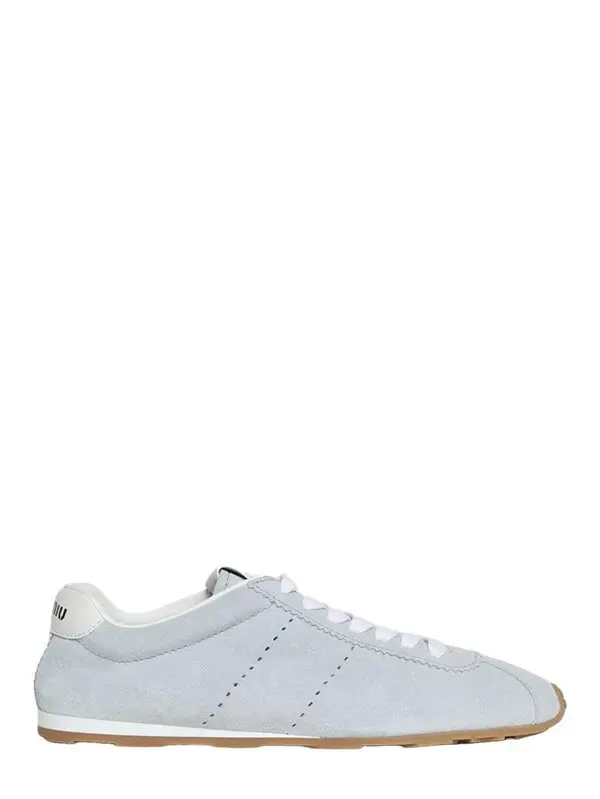 Miu Miu Lace-up Suede Sneakers - Blue