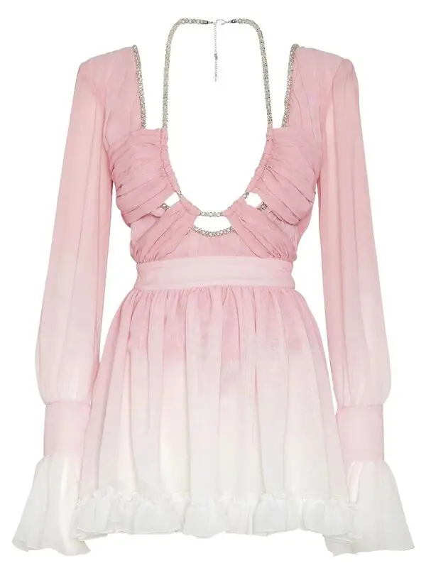 Philipp Plein Ombré-effect Mini Dress - Pink