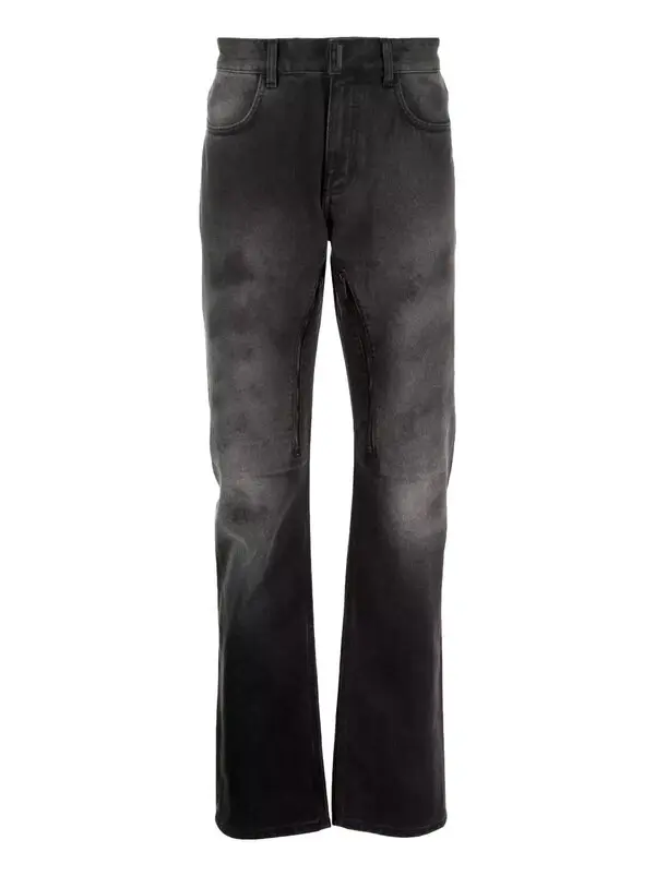 Givenchy Straight-leg Stonewashed Jeans - Black