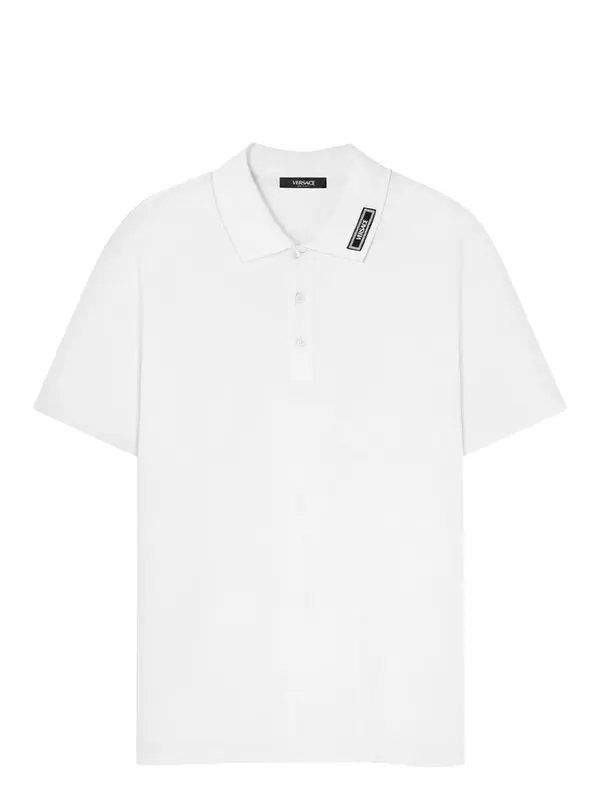 Versace 90s Logo Polo Shirt - White