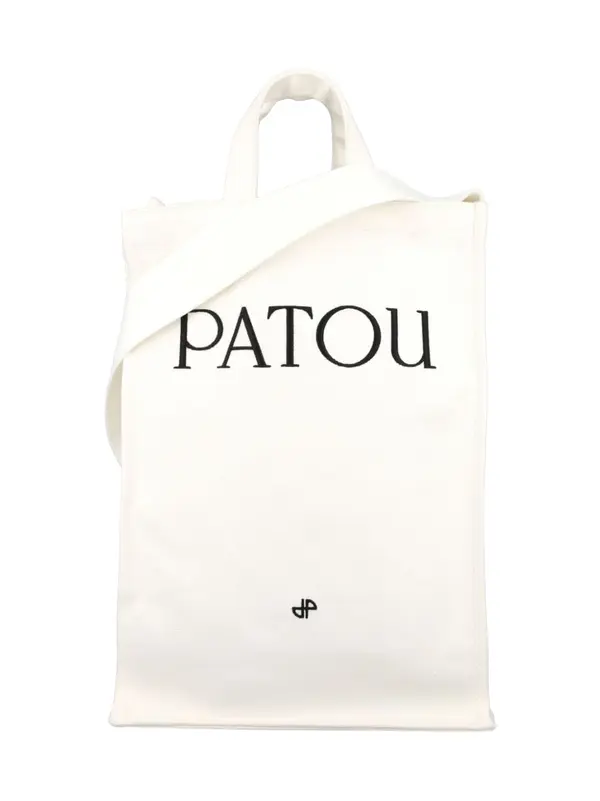 Patou Logo-print Vertical Tote Bag - White