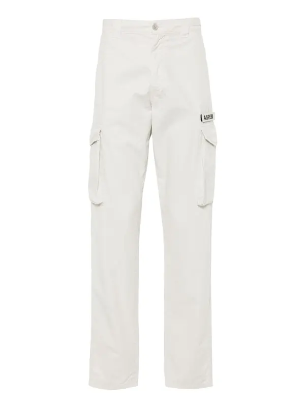 Aspesi Logo-appliqué Cargo Trousers - Neutrals