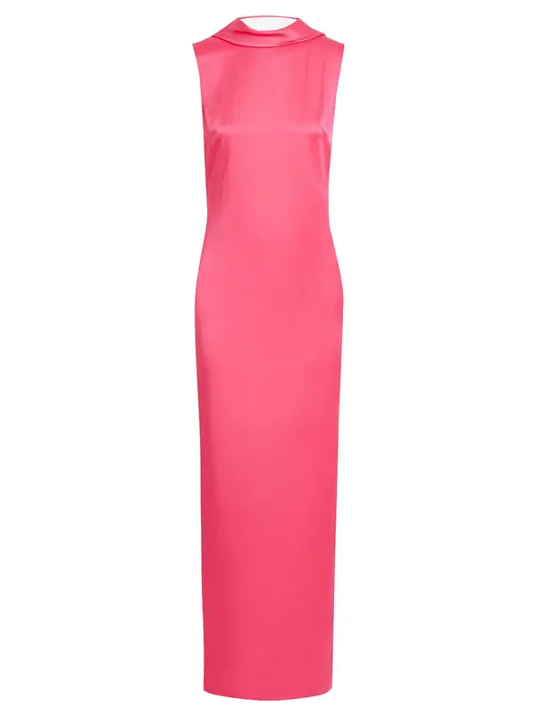 Versace Draped Gown - Bubblegum