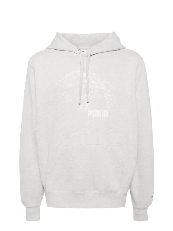 PUMA Graphic-print Hoodie - Grey