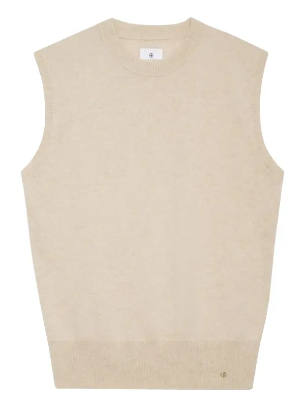 ANINE BING Ronan Knit Vest - Neutrals