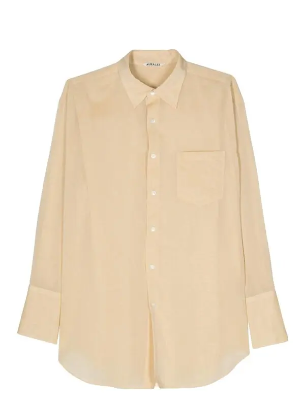 Auralee Chambray Cotton Shirt - Yellow