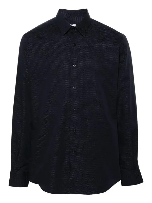 Karl Lagerfeld Polka-dot Cotton Shirt - Black